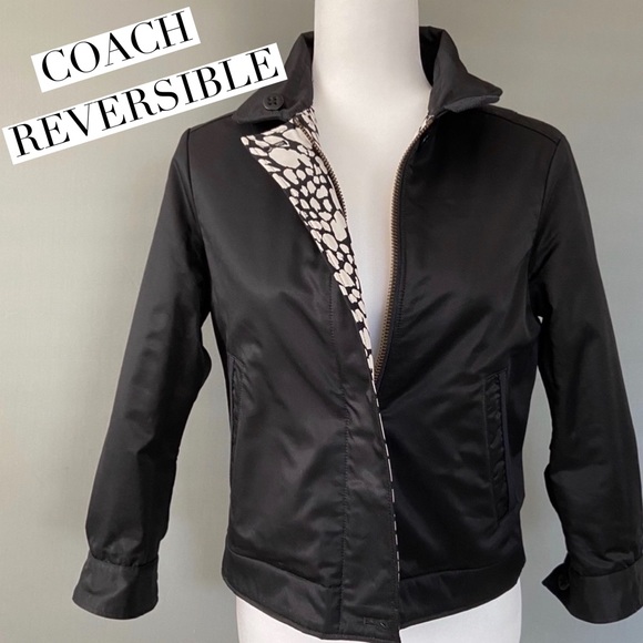 Coach | Jackets & Coats | Nwt Coach Black Floral Bomber Jacet Size Xs ...